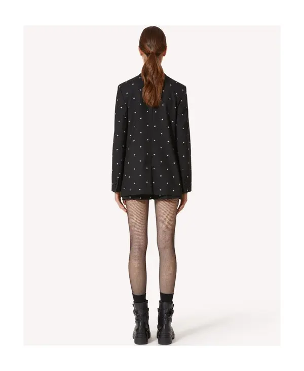 Red Valentino Star-printed Double Breasted Blazer
