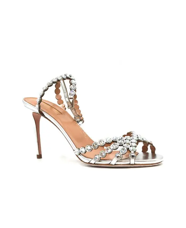 AQUAZZURA Tequila Crystal Embellished Sandals