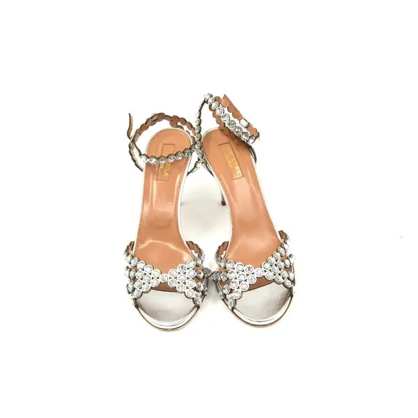 AQUAZZURA Tequila Crystal Embellished Sandals