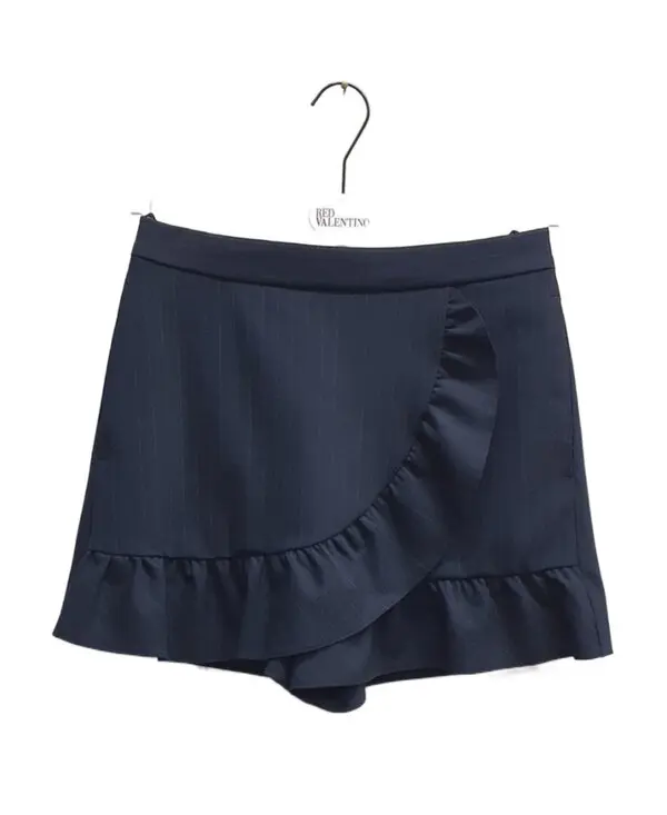 Red Valentino Blue Striped Skirt - Black