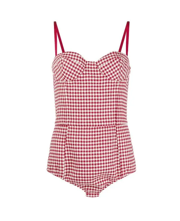 Red Valentino Plaid Jumpsuit - Pink