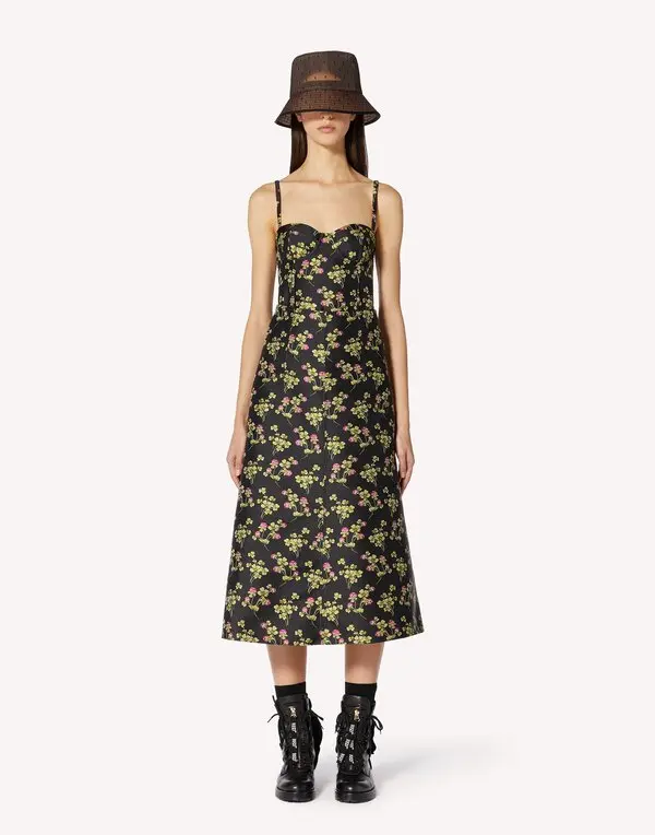 Red Valentino Three-leaf Brocade With Corset