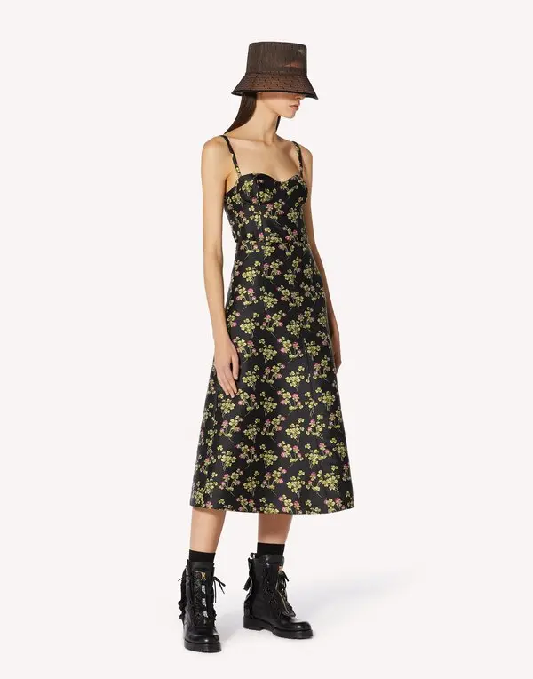 Red Valentino Three-leaf Brocade With Corset