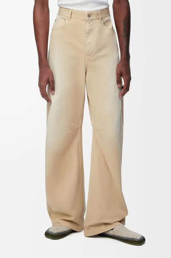 Loewe Barrel Trousers In Cotton