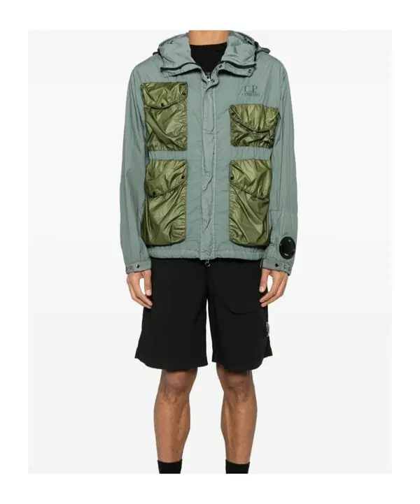 C.P. COMPANY Mille Jacket With Hood And Front Pocket Details
