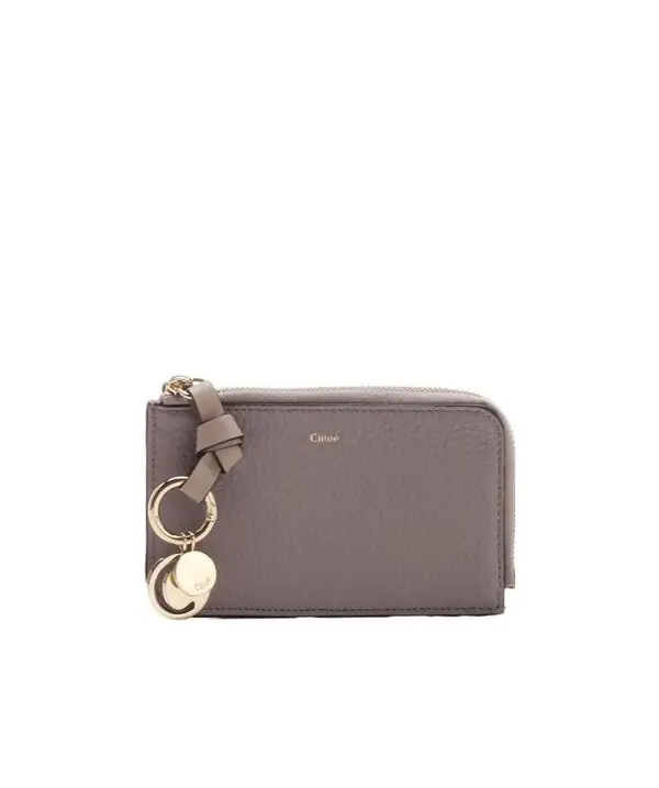 Chloé Alphabet Zipped Cardholder - Gray