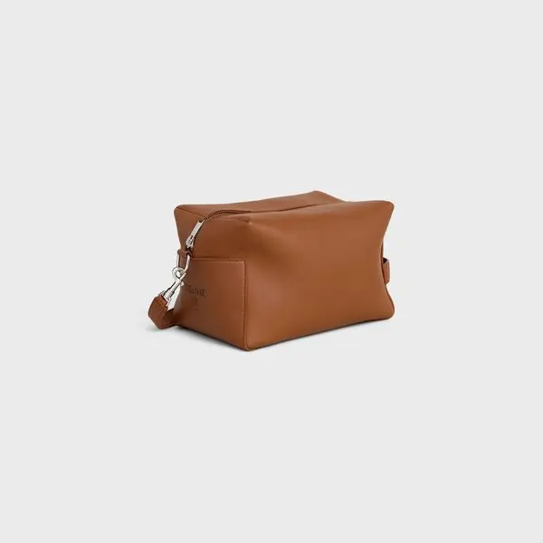 Celine Crossbody Bag Take Away In Smooth Calfskin - Light Brown/black