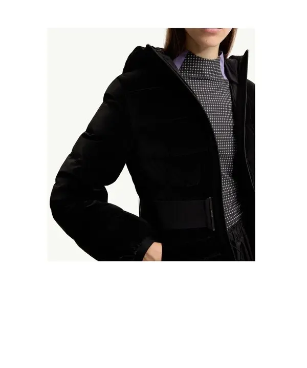 Moncler Gestuelle Belted Short Down Jacket