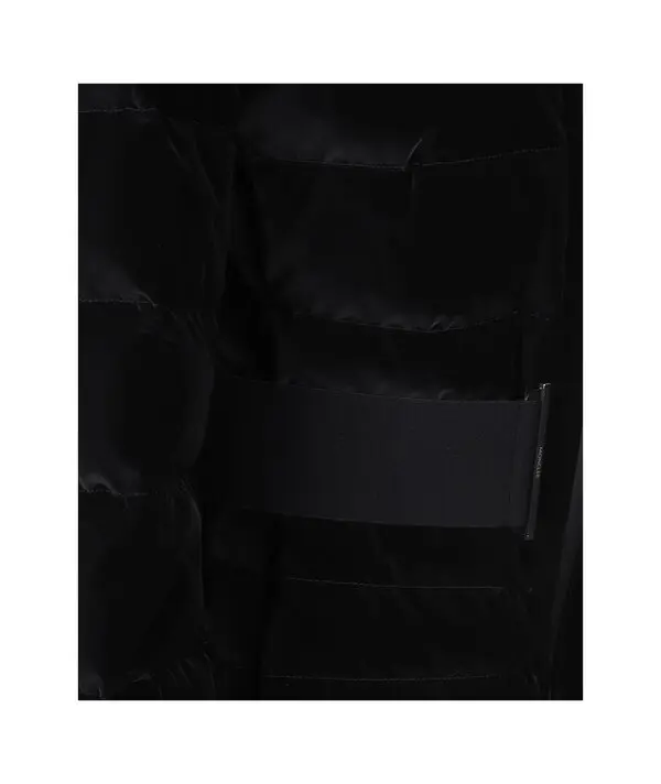 Moncler Hooded Padded Coat With Detachable Belt - Black
