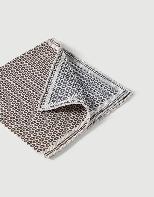 Brunello Cucinelli Silk Geometric-pattern Pocket Square