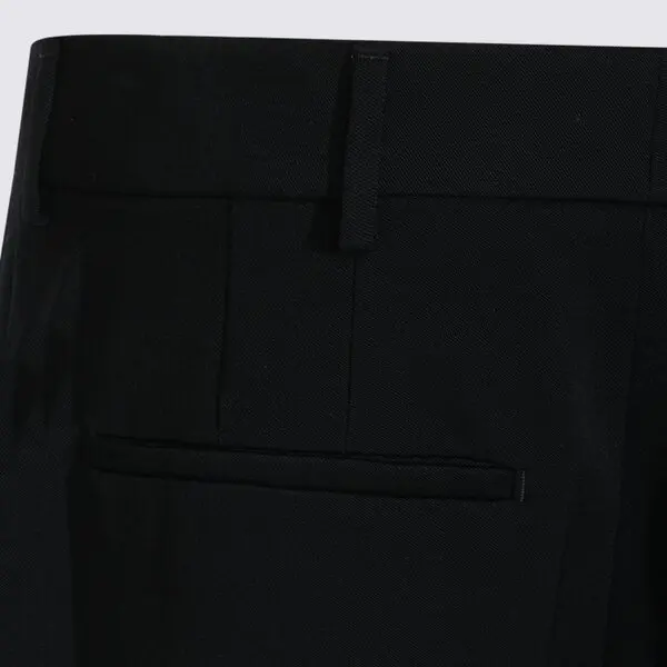 Saint Laurent Fluid Mid-rise Pants - Black