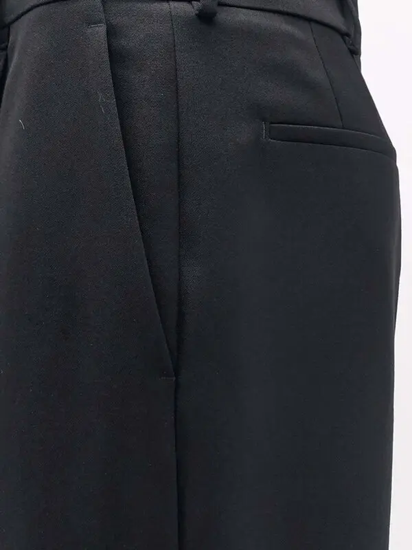 Saint Laurent Fluid Mid-rise Pants - Black