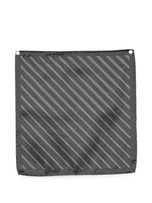 Brunello Cucinelli Striped Handkerchief - Black
