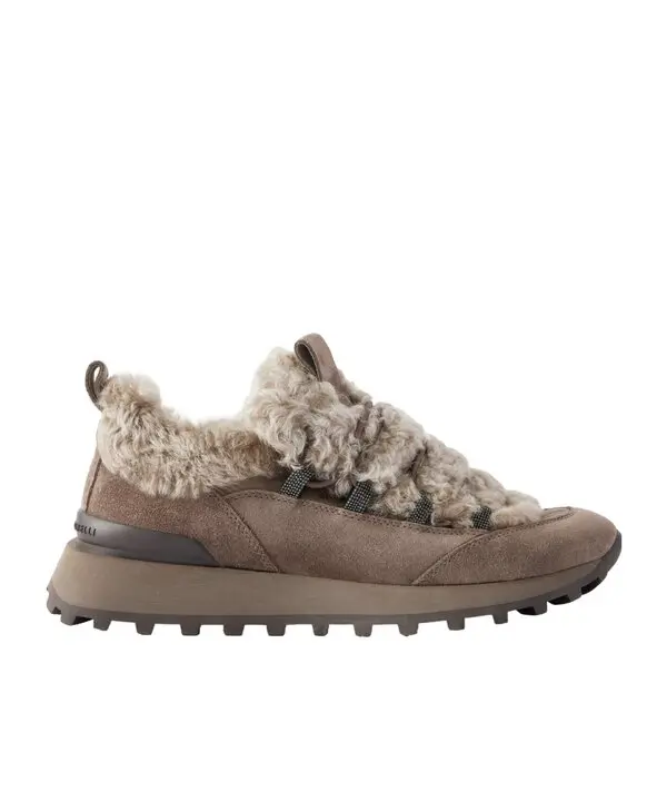 Brunello Cucinelli Beaded Round-toe Sneakers