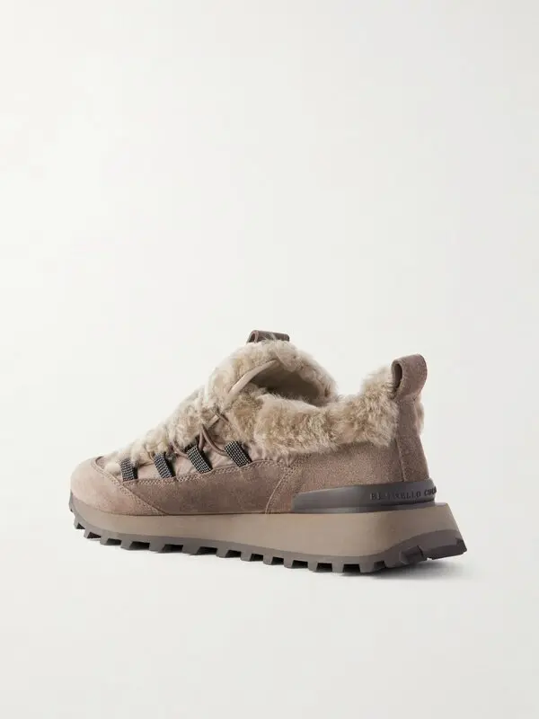 Brunello Cucinelli Beaded Round-toe Sneakers