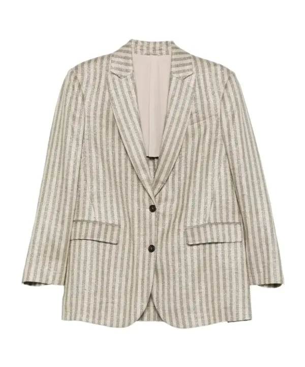 Brunello Cucinelli Relaxed Striped Blazer