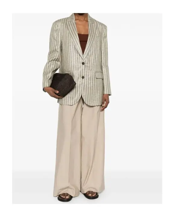 Brunello Cucinelli Relaxed Striped Blazer