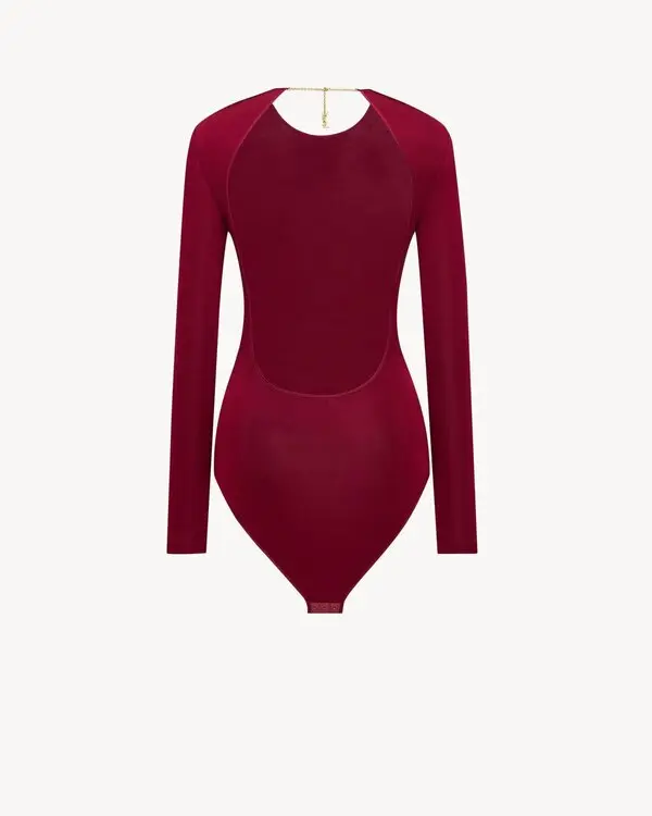 Saint Laurent Open-back Knit Bodysuit