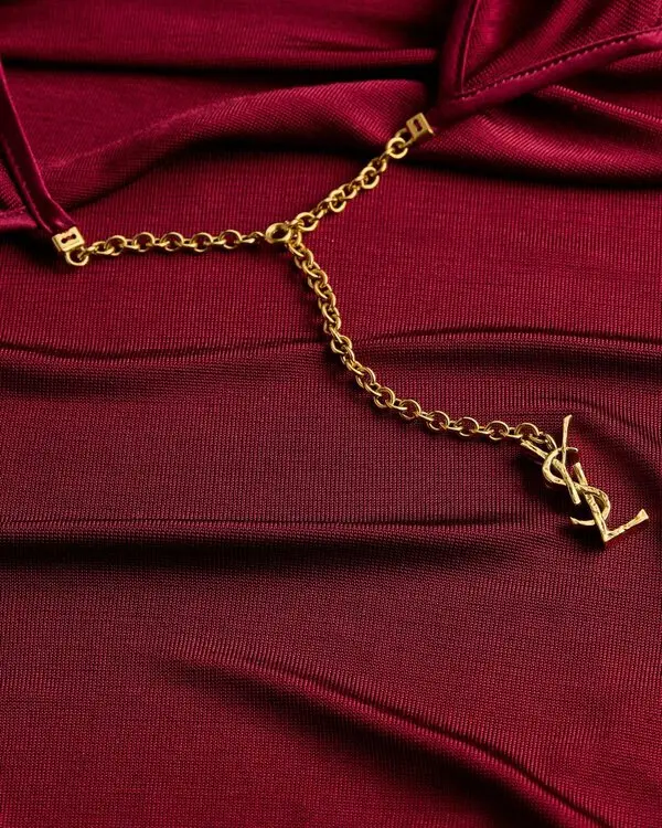 Saint Laurent Open-back Knit Bodysuit