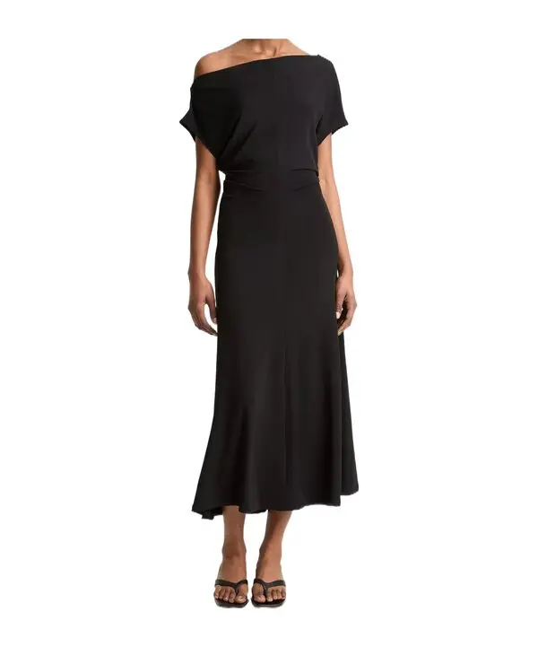 Vince Draped-design Midi Dress