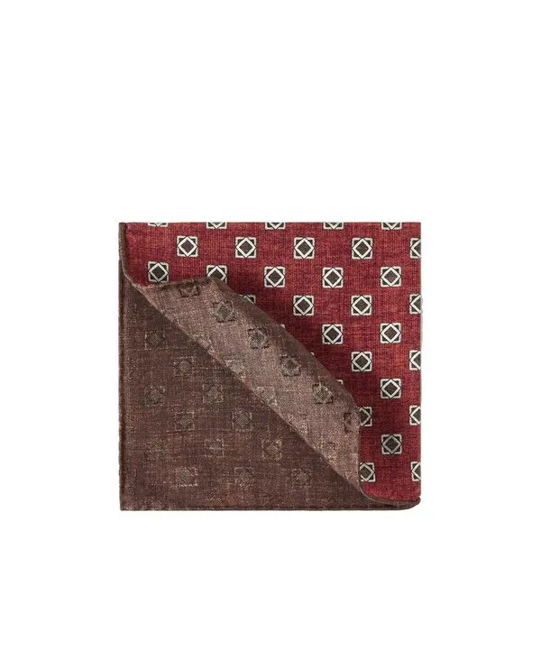 Brunello Cucinelli Silk Geometric-pattern Pocket Square