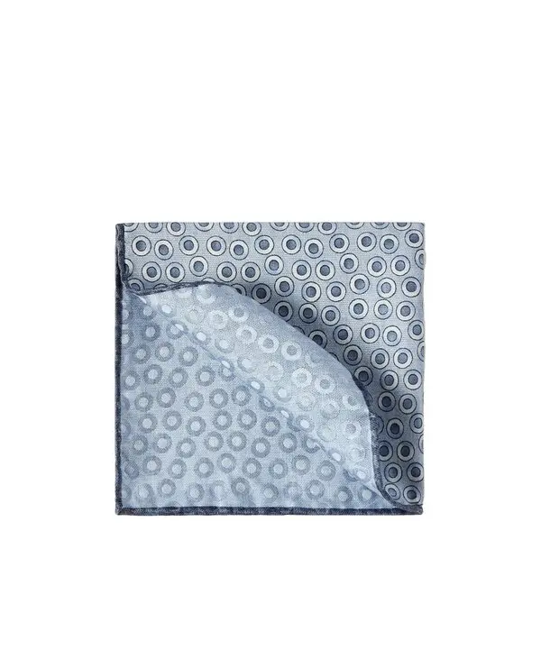 Brunello Cucinelli Spotted-pattern Silk Pocket Square - Sky-blue