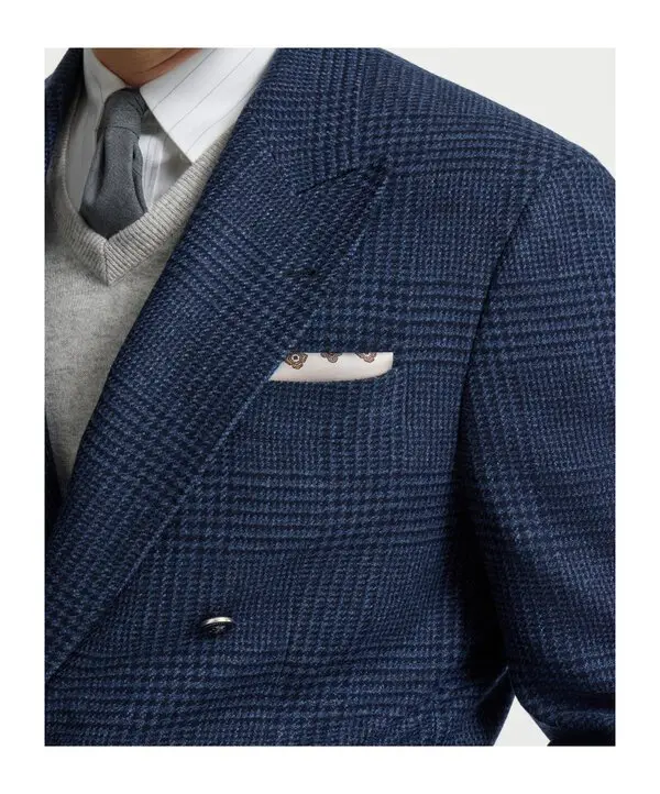 Brunello Cucinelli Silk Pocket Square With Medallion Design