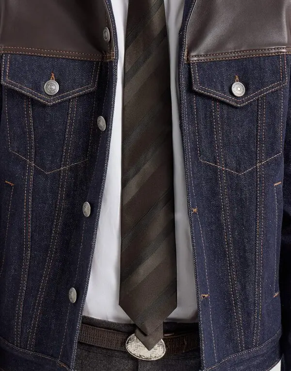 Brunello Cucinelli Regimental Stripe Silk Tie