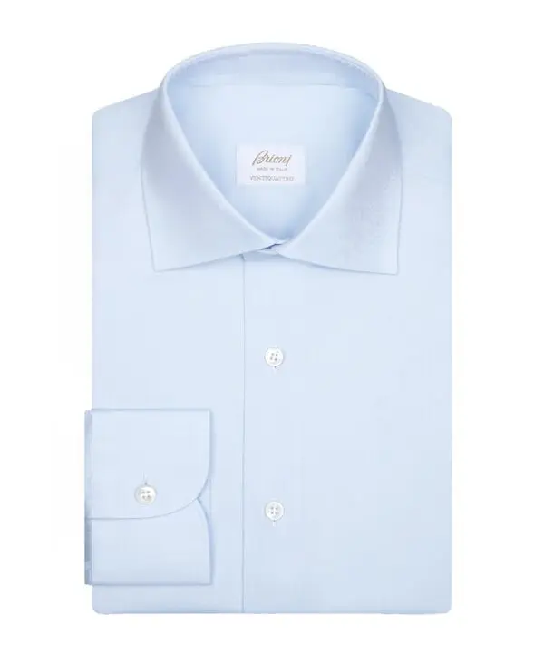 Brioni Ventiquattro Cotton Twill Formal Shirt