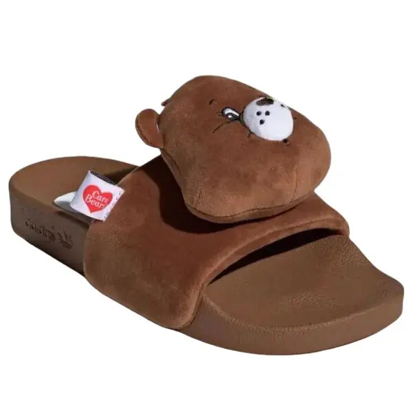 Adidas X Care Bears Adilette Slides - Brown