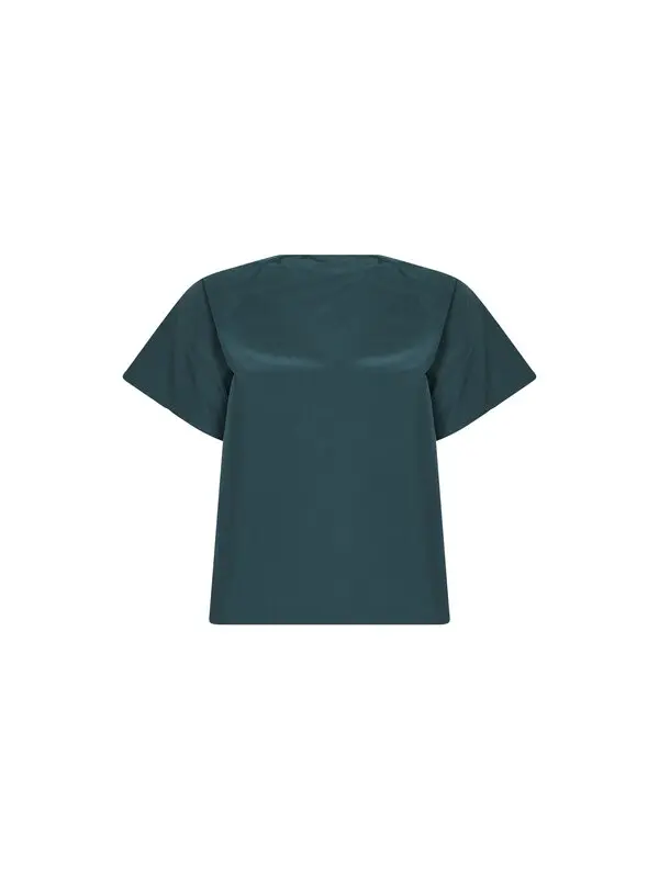 Max Mara Bow Detail Short Sleeve Top - Blue