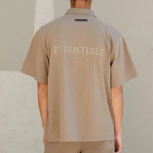 Fear Of God Fw21 Logo Polo Shirt 'harvest