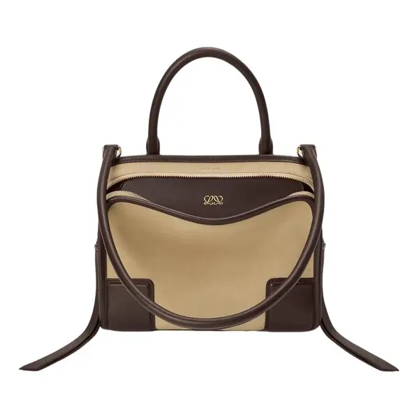Loewe Small Amazona Bag - Oro/chocolat