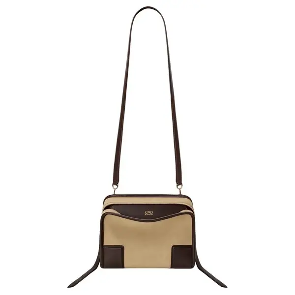 Loewe Small Amazona Bag - Oro/chocolat