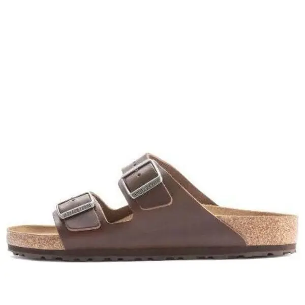 BIRKENSTOCK Arizona Grip Natural Leather Sandals - Brown