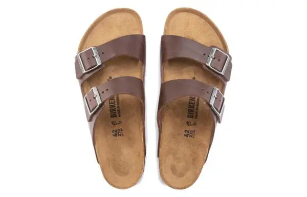BIRKENSTOCK Arizona Grip Natural Leather Sandals - Brown