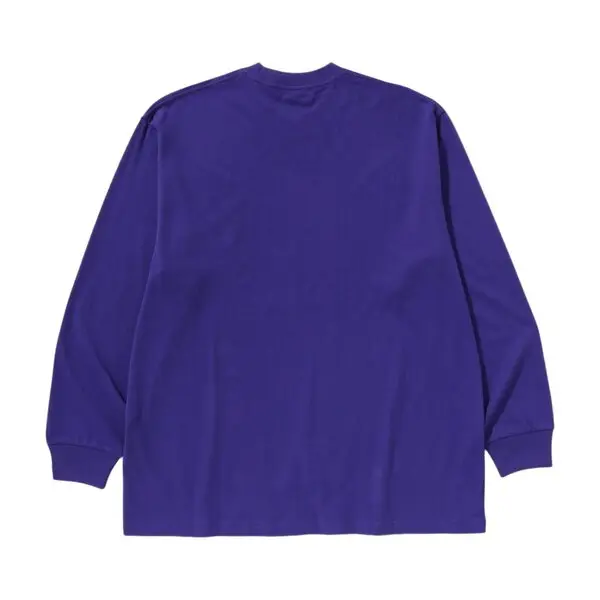 A BATHING APE Marbling Camo Ape Head Relaxed L/s T-shirt - Purple