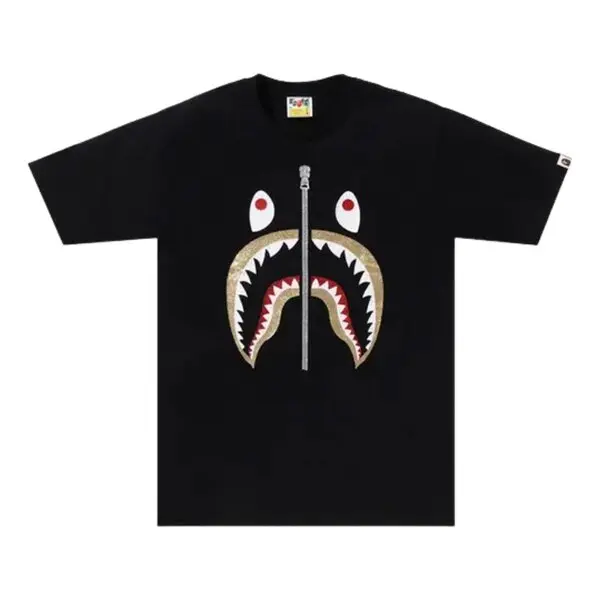 A BATHING APE Glitter Shark T-shirt - Black