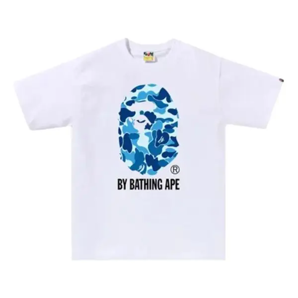 A BATHING APE Abc Camo T-shirt 'white Blue