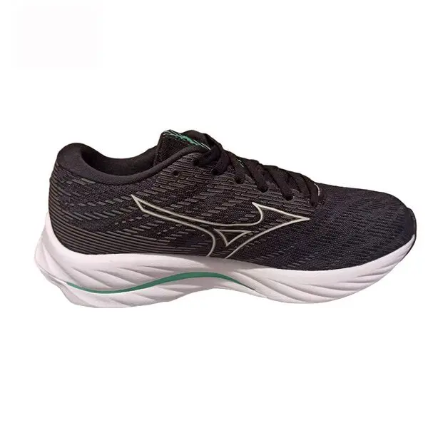 Mizuno Wave Rider 26 Athletic Sneakers - Black/white/green