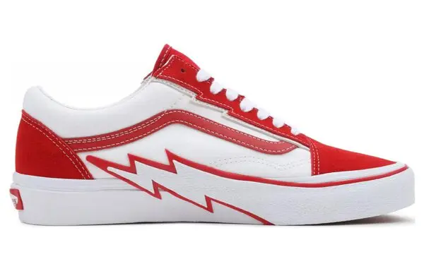 VANS Old Skool 2-tone Bolt Low Top Sneakers - Red/true White