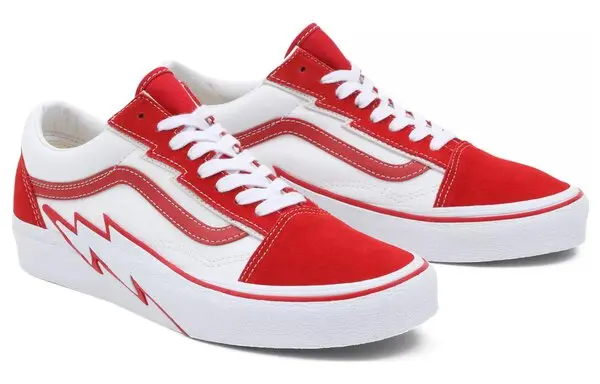 VANS Old Skool 2-tone Bolt Low Top Sneakers - Red/true White