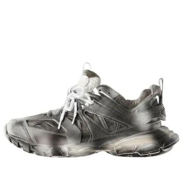 Balenciaga Track Stencil Logo Sneaker - Black/white