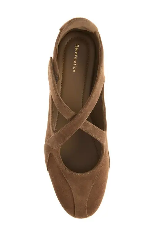 REFORMATION Terra Ballet Sneaker - Farro Suede