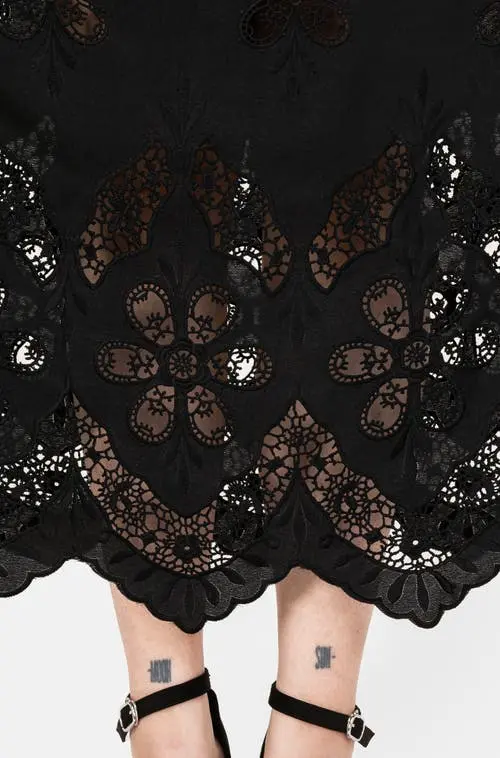 DISTURBIA Maple Broderie Maxi Skirt