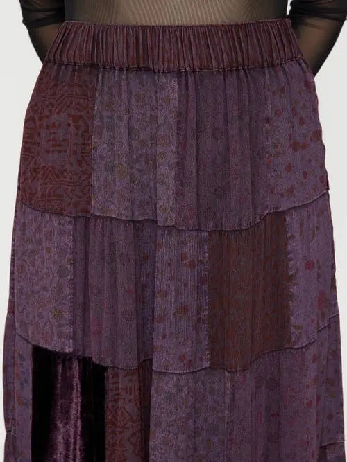 DISTURBIA Mabel Floral Patchwork Skirt