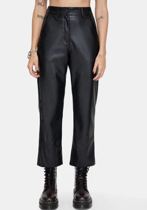DISTURBIA High-rise Cropped Trousers