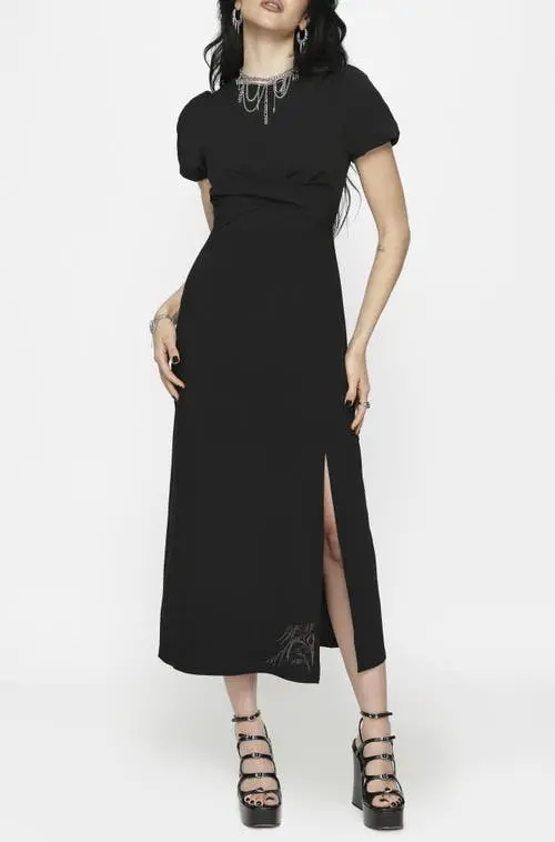DISTURBIA Aubrey Embroidered Midi Dress