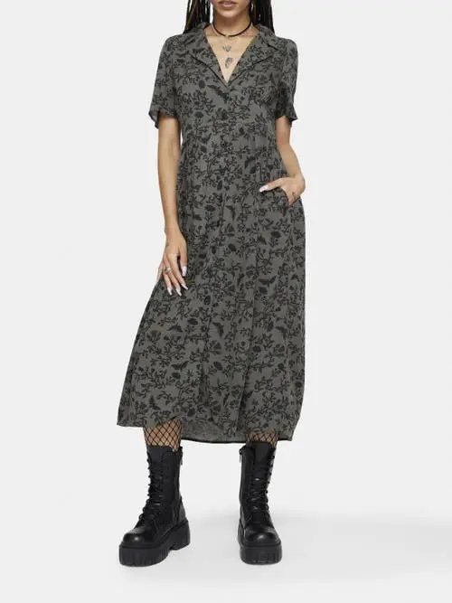 DISTURBIA Morgana Midi Shirt Dress