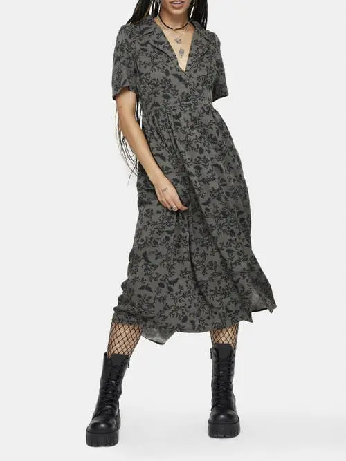 DISTURBIA Morgana Midi Shirt Dress